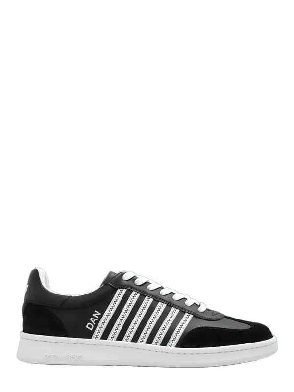Dsquared2 Round Toe Low-top Sneakers With Lace Detail - White