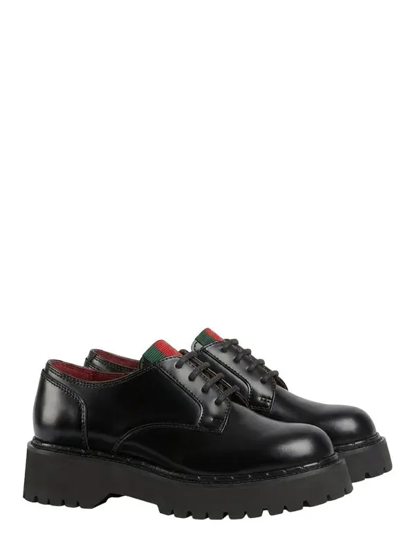 Gucci Lace-up Shoes With Ribbon Detail - Black