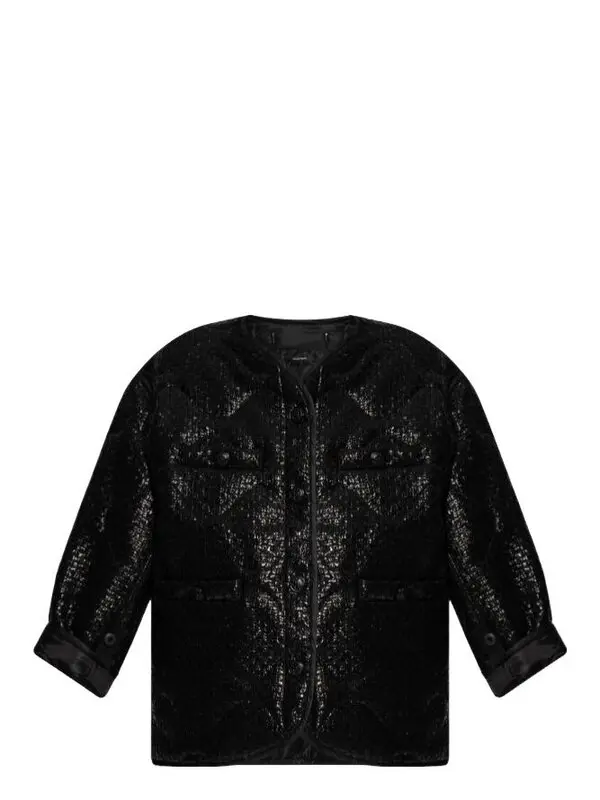 R13 Quilted Gothic Liner Jacket - Black