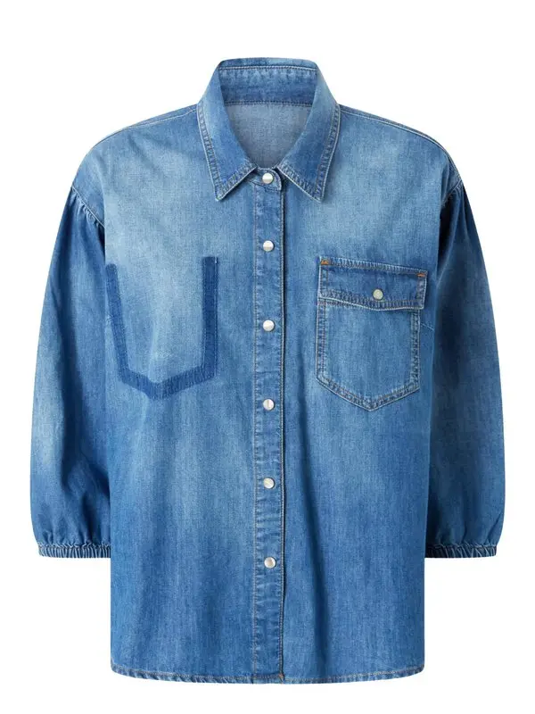 Pinko Buttoned Denim Shirt - Blue