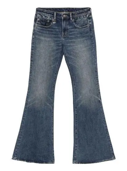 R13 Belt-loop Flare Jeans - Blue
