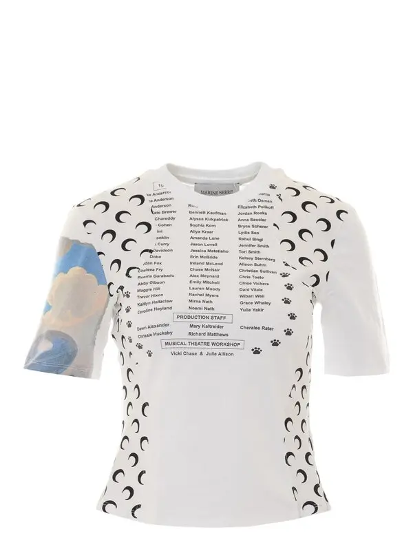 MARINE SERRE Moon Print Crewneck T-shirt - White