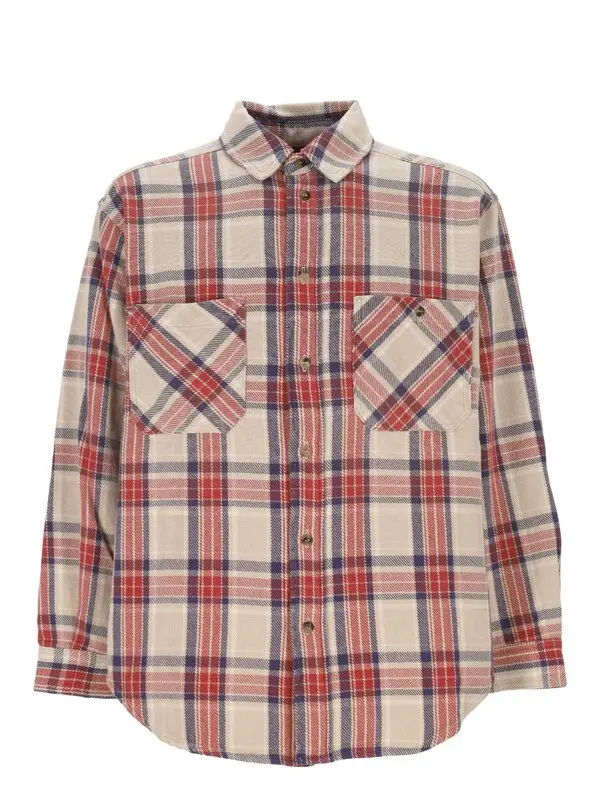 HAIKURE Checked Pocket Shirt - Nude