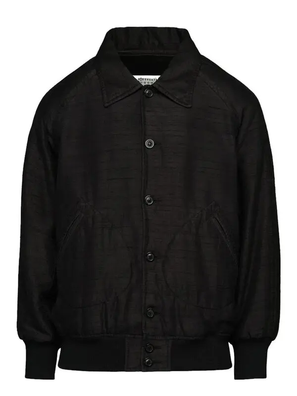 MAISON MARGIELA Dupion Bomber Jacket - Black