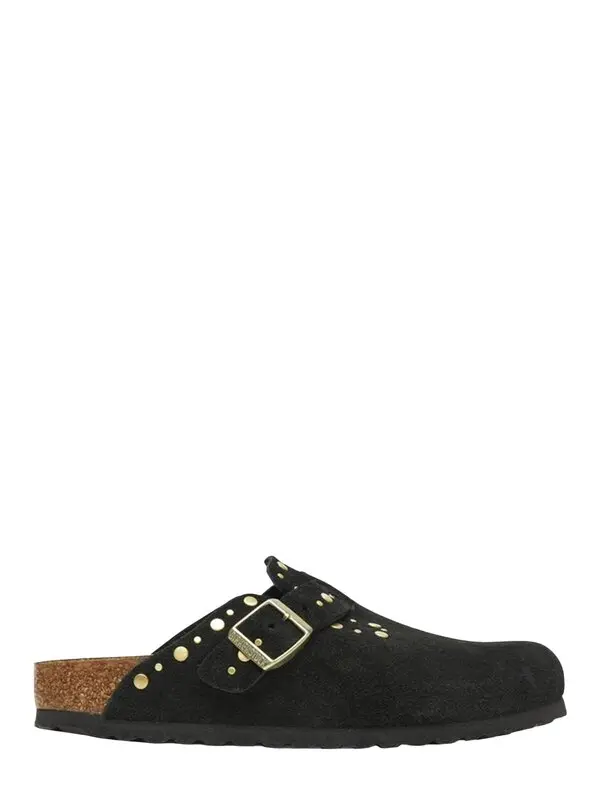 BIRKENSTOCK Studded Buckle Mules - Black