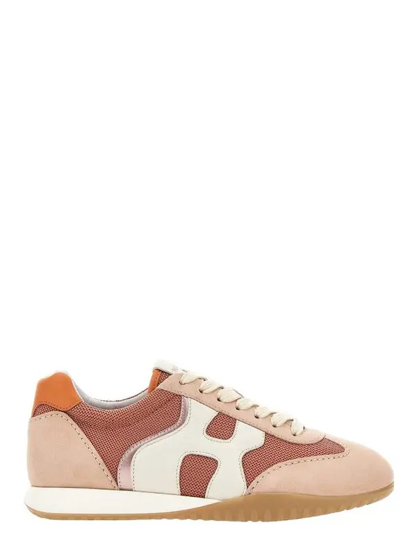 Hogan Olympia-z Leather Trainers - Nude