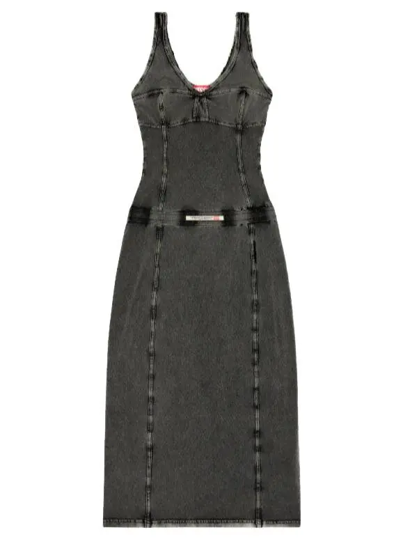 DIESEL® D-inny Sleeveless Midi Dress - Black