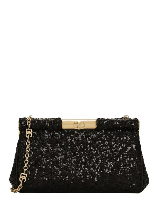 Dolce & Gabbana Sequined Shoulder Bag - Black