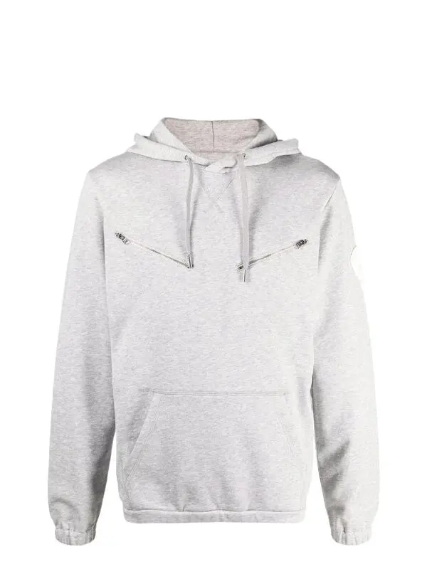 Alexander McQueen Zip-detailed Hoodie - Gray