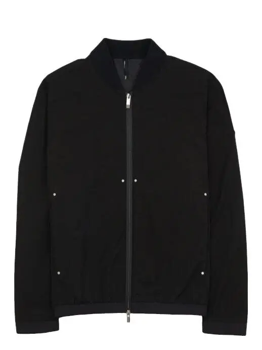 Moncler Long-sleeved Zip-up Bomber Jacket - Black