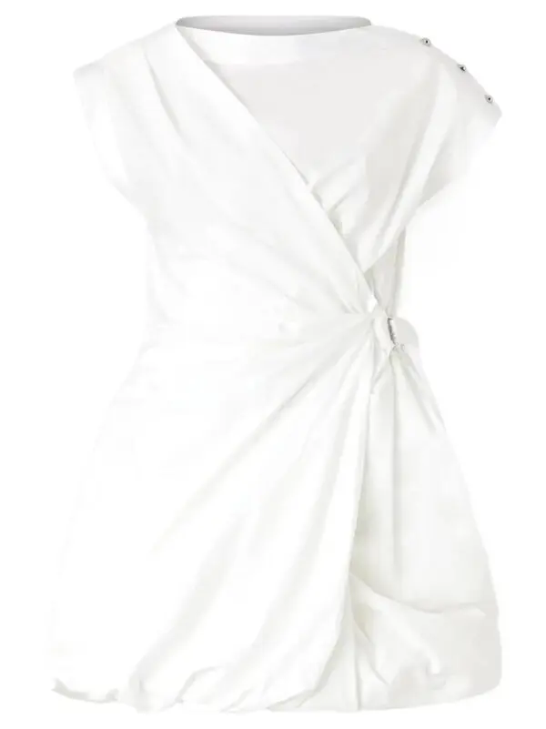 Pinko Crisscross Short Shirt Dress - White