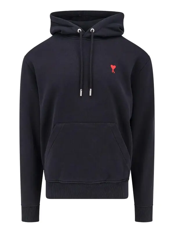 Ami De Coeur Drawstring Hoodie - Black