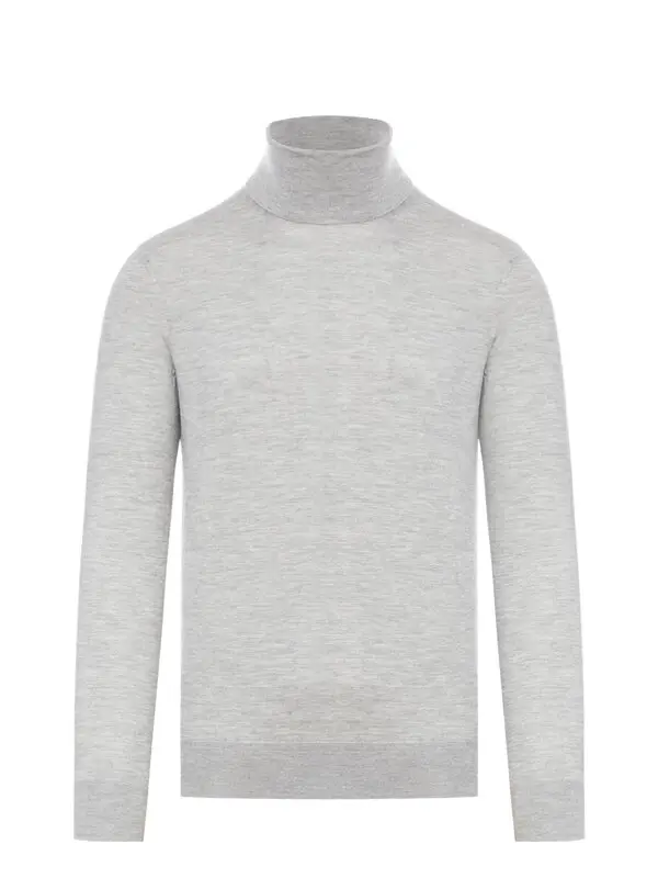 Zegna Lon G Sleeved Turtleneck Jumper - Grey Melange
