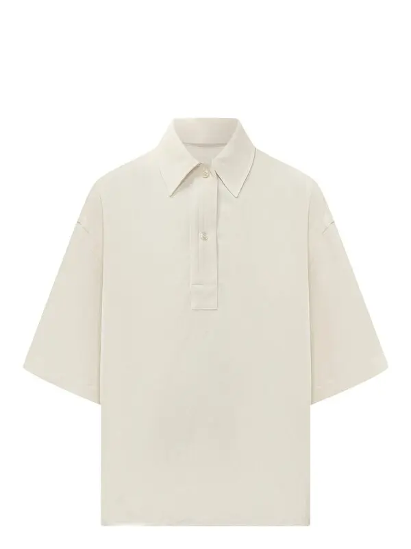 Studio Nicholson Toulon Half-placket Shirt - Chalk White