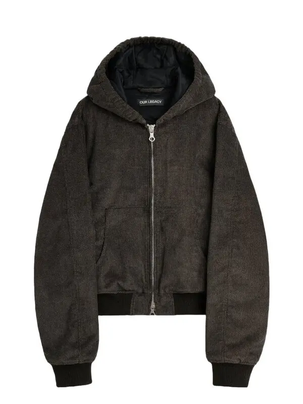 Our Legacy Long-sleeved Zip-up Hoodie - Black