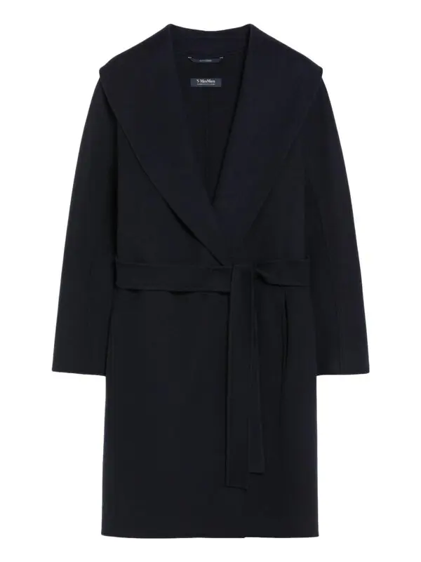 Max Mara Messi Belted Coat - Midnight Blue