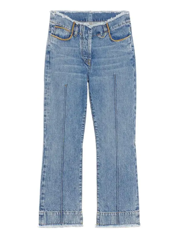 Jacquemus Le De Nimes Linon Cropped Jeans - Blue