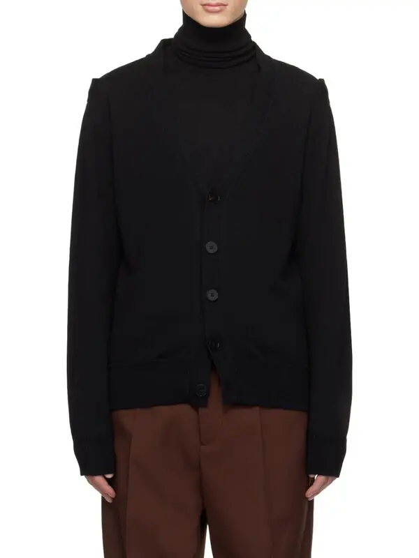 JIL SANDER Knitted Cardigan - Black