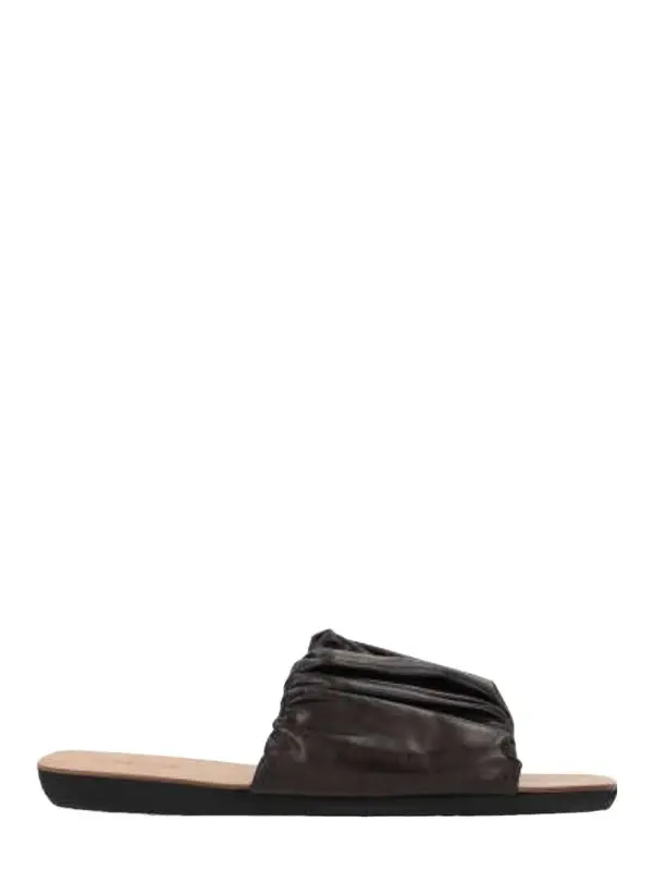 JIL SANDER Gathered Open-toe Slides - Black