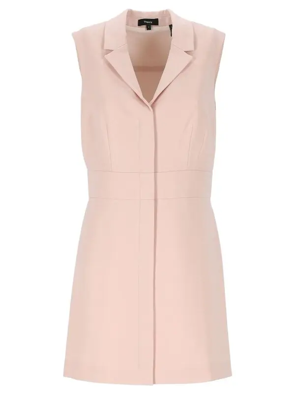 Theory Sleeveless V-neck Dress - Nude