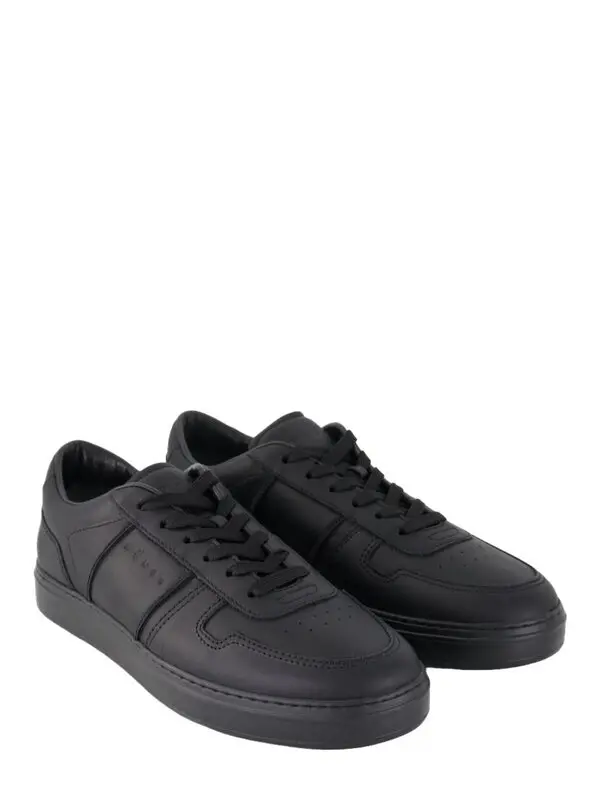 Hogan H668 Leather Lace-up Trainers - Black