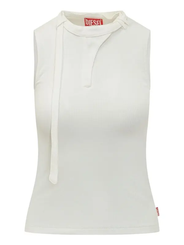 DIESEL® T-iara Zip-strap Sleeveless Top - White