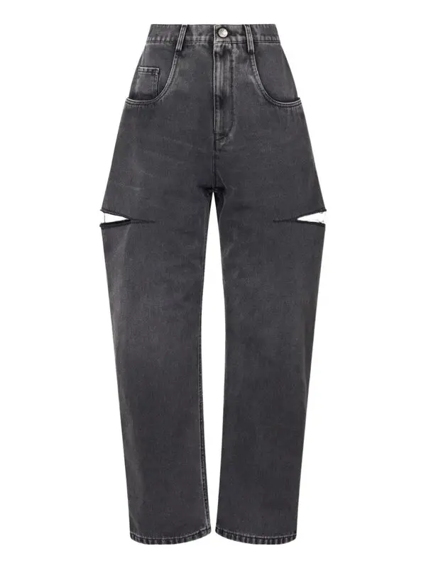 MAISON MARGIELA Cut-out High-waist Jeans - Black