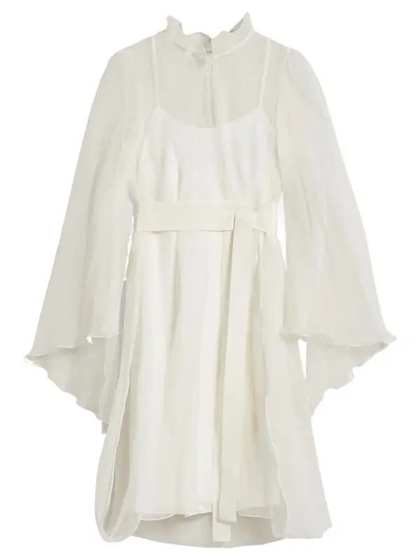 Max Mara Long Sleeve Dress - White