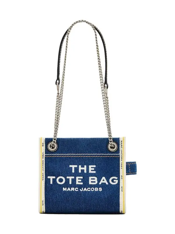 Marc Jacobs Denim Chain Crossbody Bag - Blue