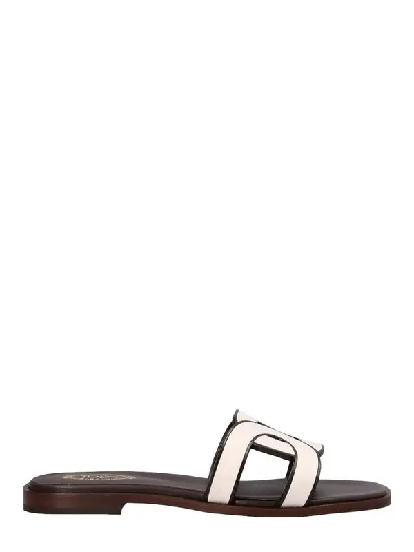 TOD'S Chain Detail Slip-on Sandals - White
