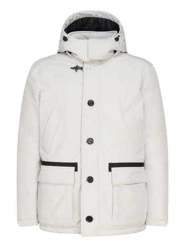 FAY Caban Piuma Hooded Jacket - White