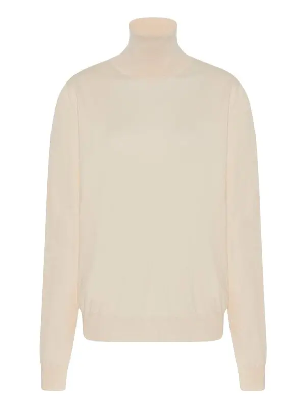 THE ROW Heva Turtleneck Knitted Jumper - Shell Color