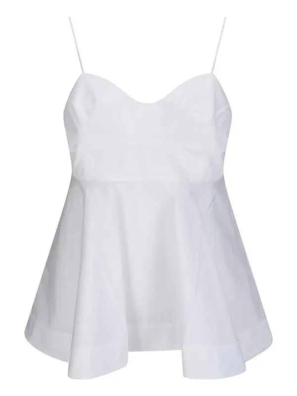 RÓHE Bustier Peplum Top - White