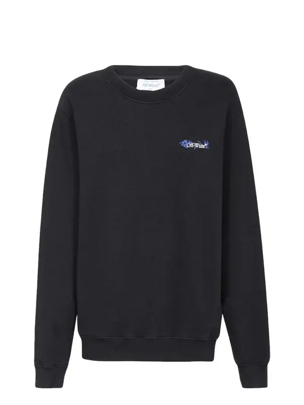 Off-White Crewneck Long-sleeved Sweatshirt - Black