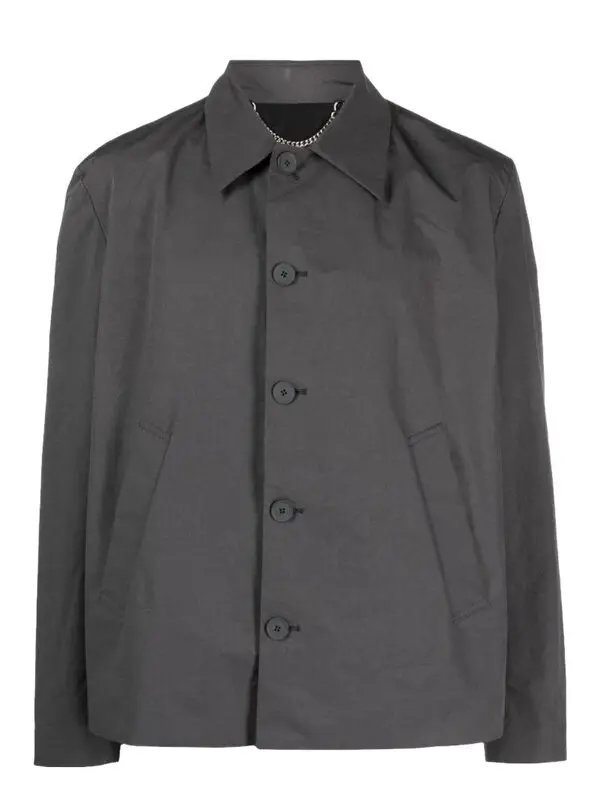 CRAIG GREEN Pointed Collar Shirt Jacket - Black