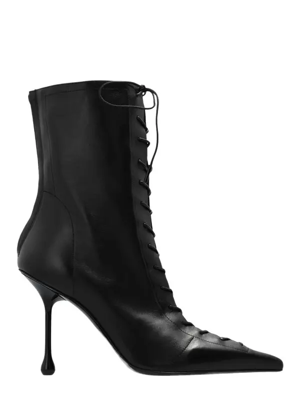 JIMMY CHOO Scarlett Pointed Toe Stiletto Ankle Boots - Black