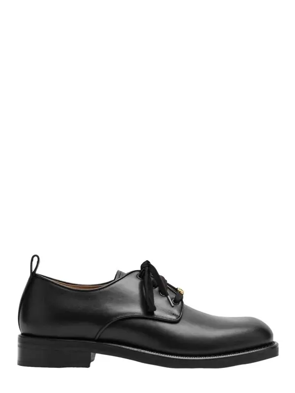 Valentino Garavani Derby Punx Calfskin Shoes - Black
