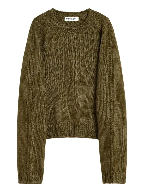 Our Legacy Roundneck Jumper - Flush Green Rustic Wool Silk