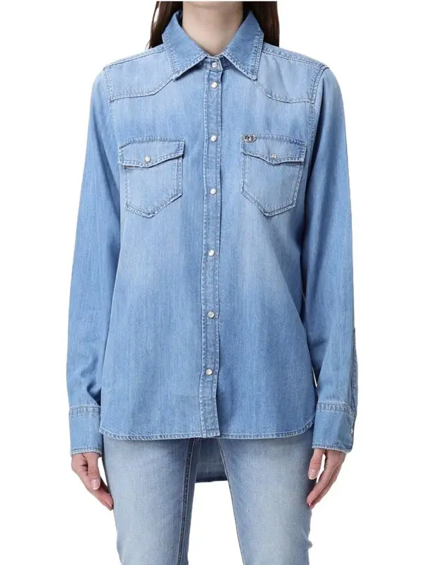Liu Jo Long-sleeved Denim Shirt - Blue