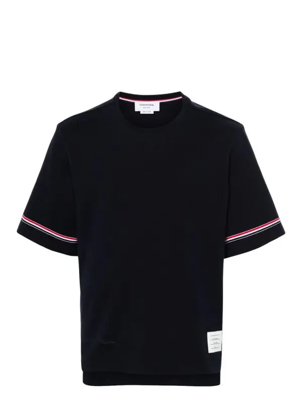 Thom Browne Rwb-stripe Crewneck T-shirt - Blue