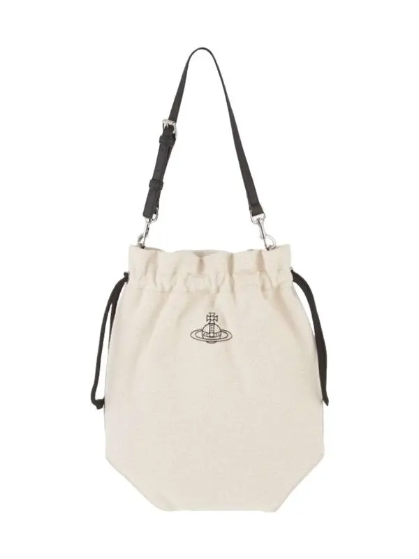 VIVIENNE WESTWOOD Drawstring Handbag - White
