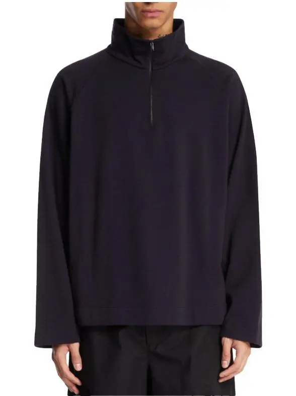 THE ROW Long Sleeve Zip-up Blended Top - Blue