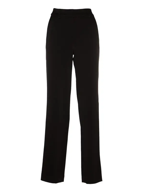 Michael Kors Belt-looped Straight-leg Trousers - Black