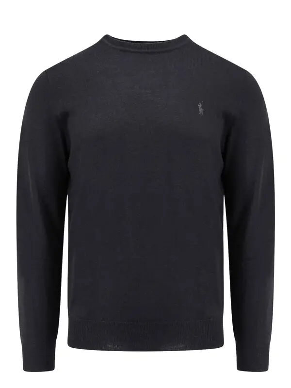Polo Ralph Lauren Crewneck Jumper With Embroidered Logo - Black