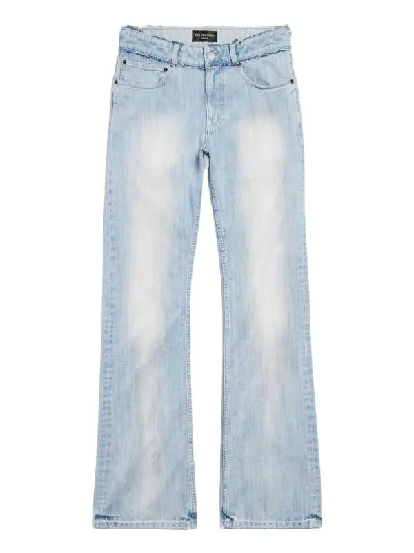 Balenciaga Low-rise Faded Jeans - Light Blue