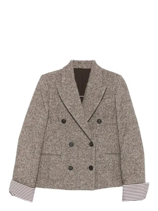 Brunello Cucinelli Double-breasted Blazer - Brown