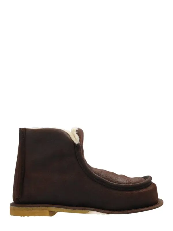 J.W.ANDERSON Shearling-lined Suede Boots - Brown