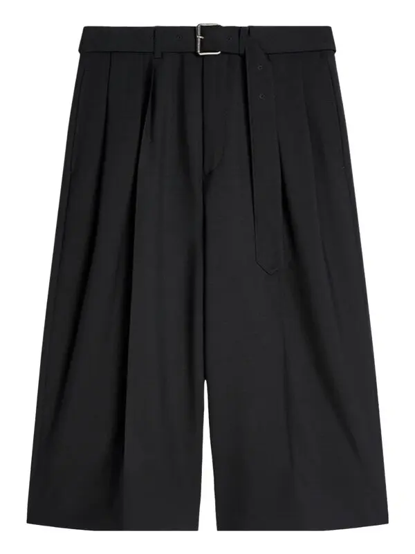 Dries Van Noten Pleated Tailored Shorts - Black