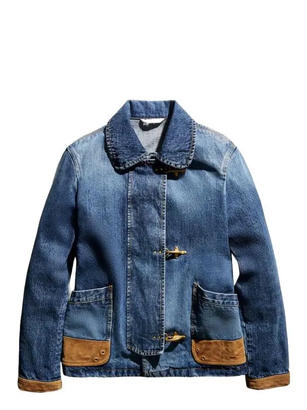 FAY Hook-closure Denim Jacket - Blue