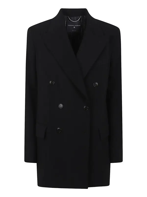 Ermanno Scervino Double-breasted Jacket - Black